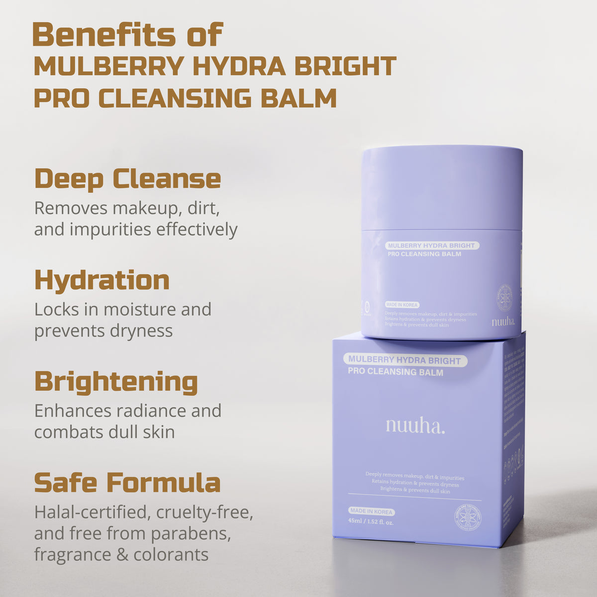 Nuuha beauty Mulberry Hydra Bright Pro Cleansing Balm – NuuhaBeauty