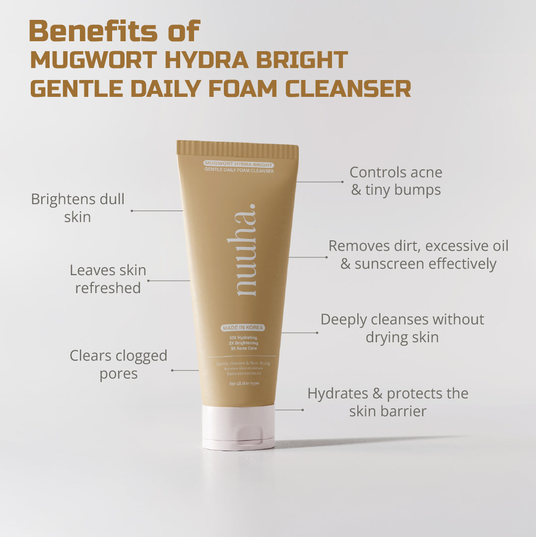 Nuuha Beauty Mugwort Hydra Bright Gentle Daily Foam Cleanser – NuuhaBeauty